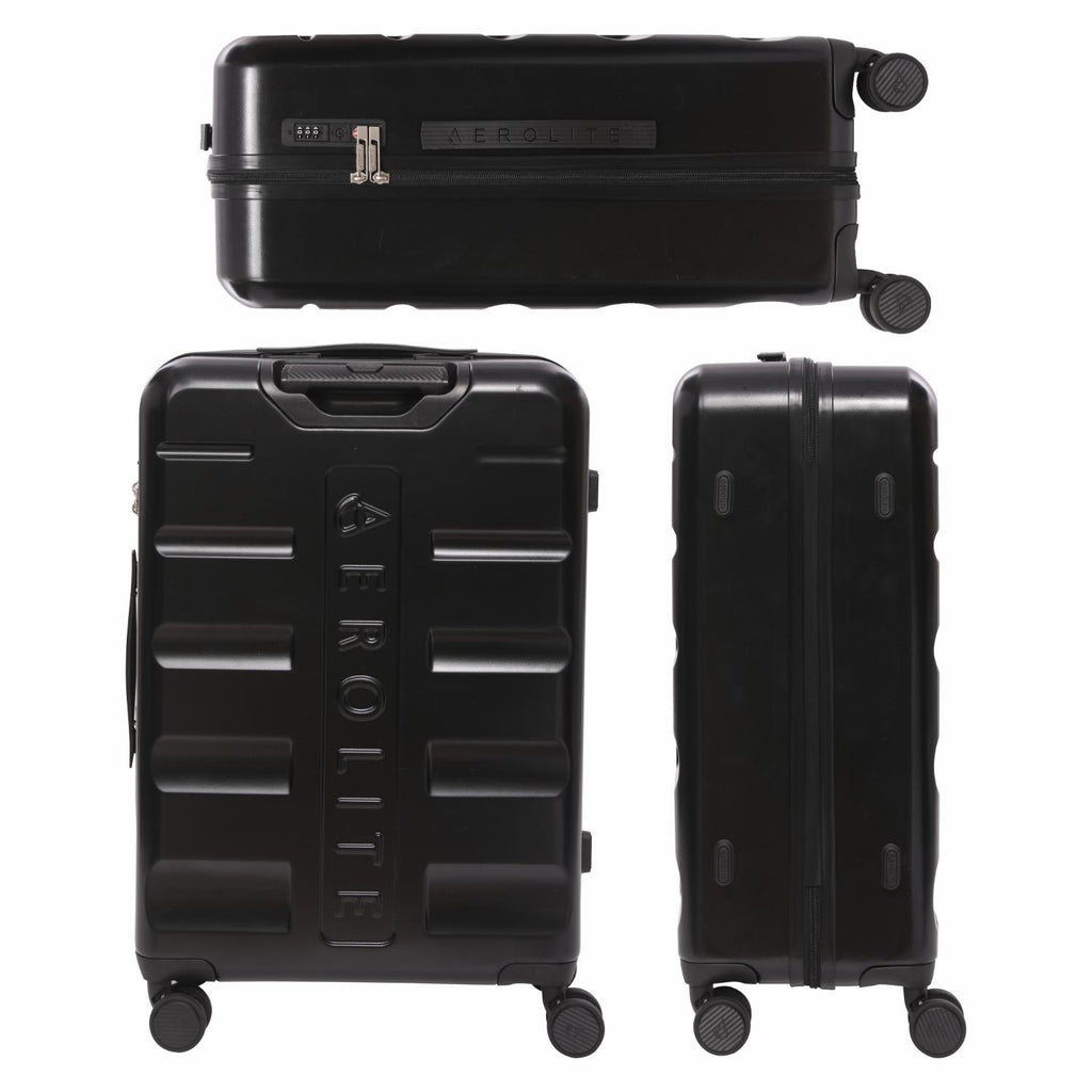 Aerolite 3-Piece Luggage Set – Lightweight Hard Shell Suitcases with 4 ...