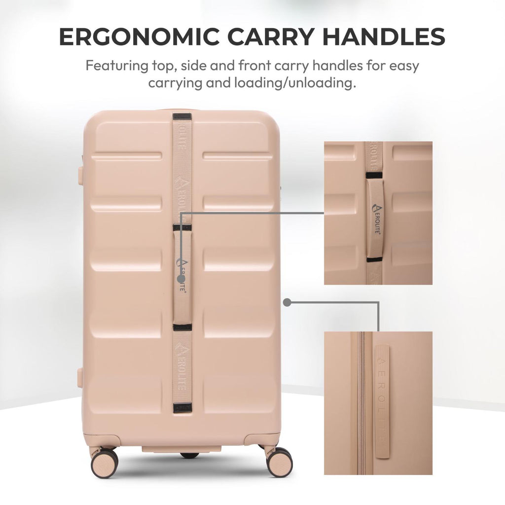 Aerolite 101L Large Trunk Suitcase with 4+1 Spinner Wheels, ABS Hard S ...