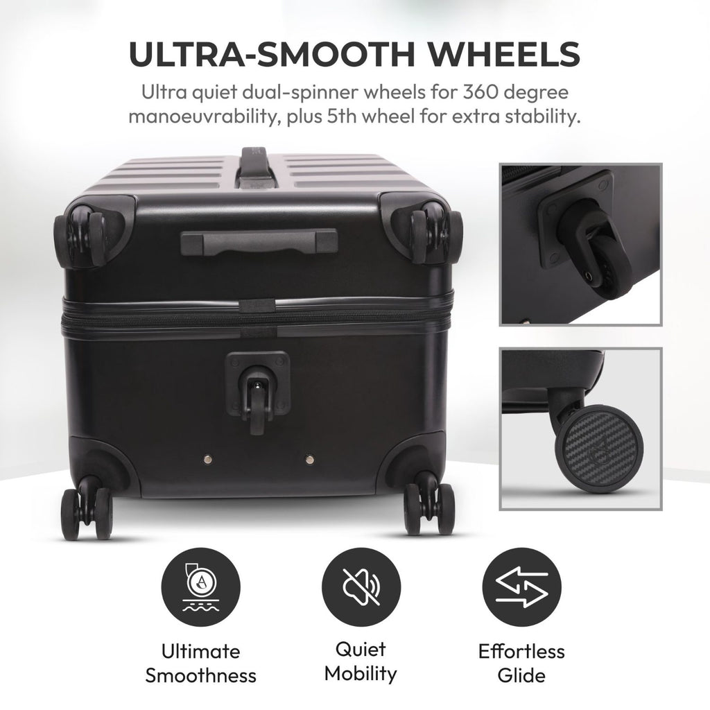 Aerolite 101L Large Trunk Suitcase with 4+1 Spinner Wheels, ABS Hard S ...