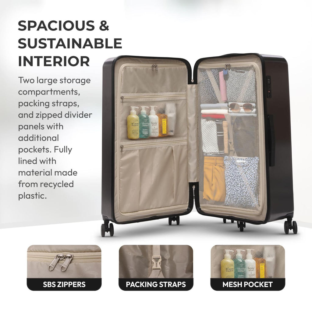 Aerolite 101L Large Trunk Suitcase with 4+1 Spinner Wheels, ABS Hard S ...