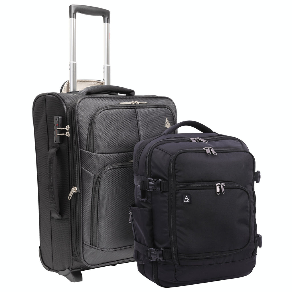 Aerolite (55x40x20cm) Lightweight Cabin Luggage | 2 Wheel Luggage ...