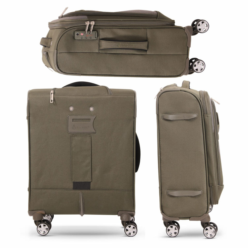 Aerolite 3 Piece Lightweight Soft Shell Luggage Set with TSA Locks ...