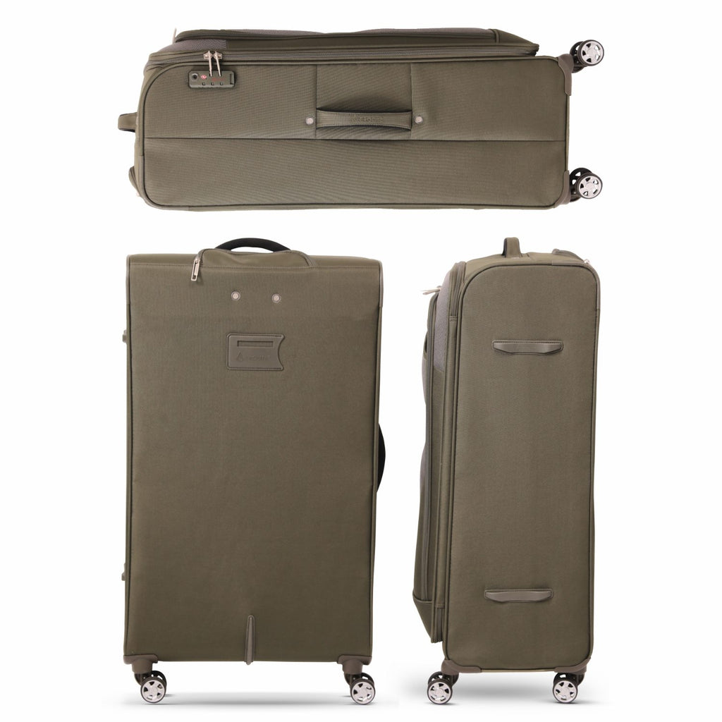 Aerolite Soft Shell Cabin & Hold Luggage Luggage, Cabin 21", Medium 25 ...
