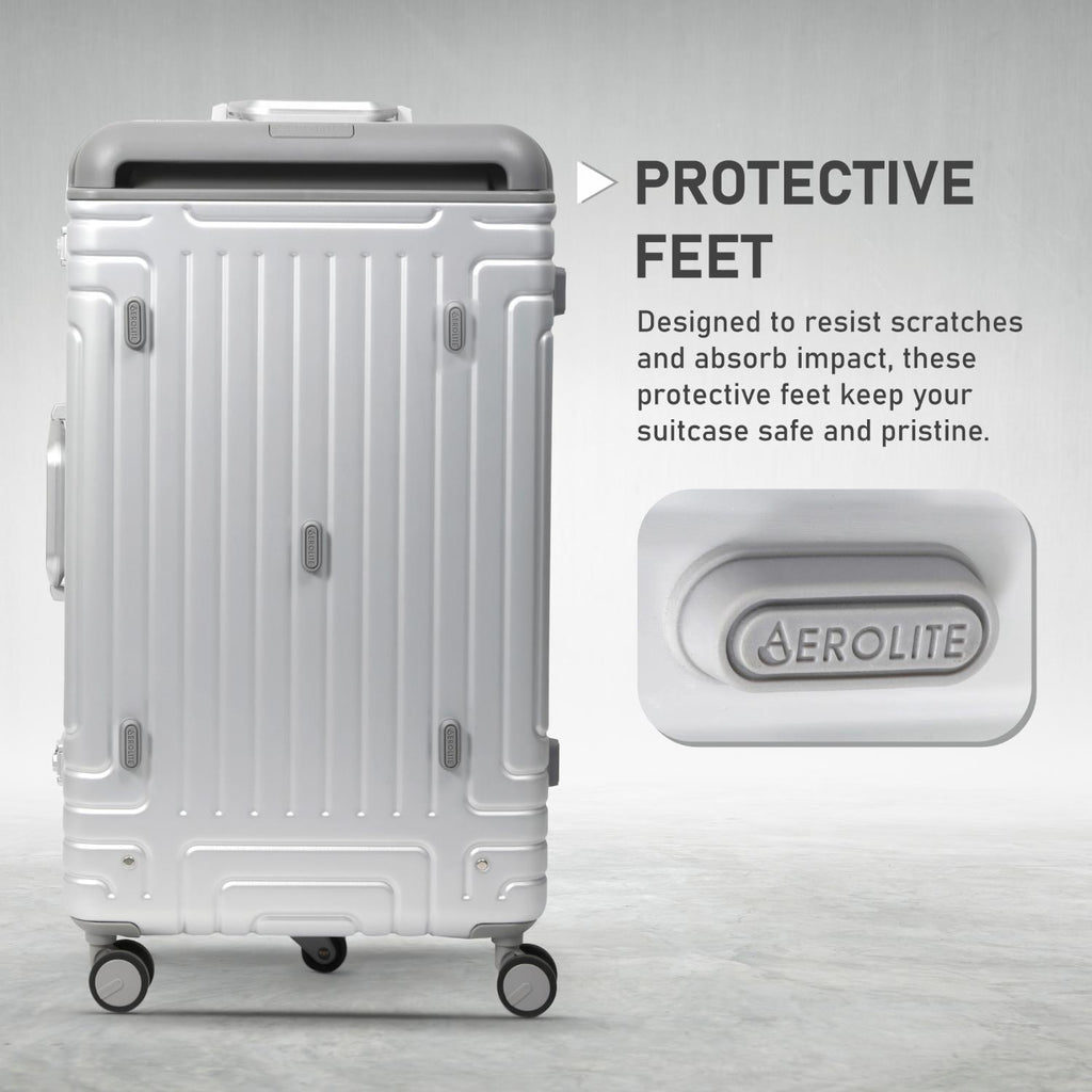 Aerolite Aluminium Frame Zipperless Trunk Suitcase | TSA Lock | Silent ...