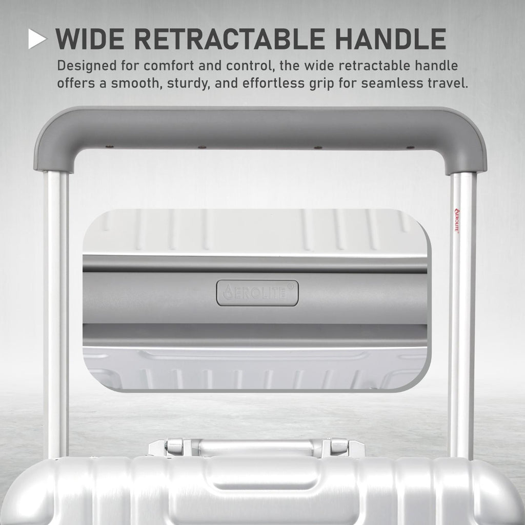 Aerolite Aluminium Frame Zipperless Trunk Suitcase | TSA Lock | Silent ...