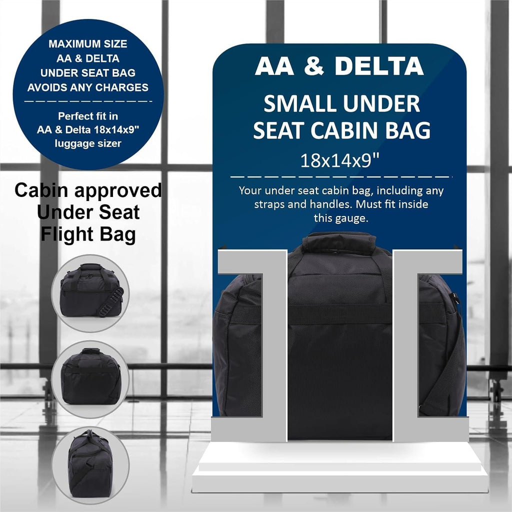 Aerolite 18x14x9” AA and Delta Maximum Size Cabin Bags with 5 Year Gua ...