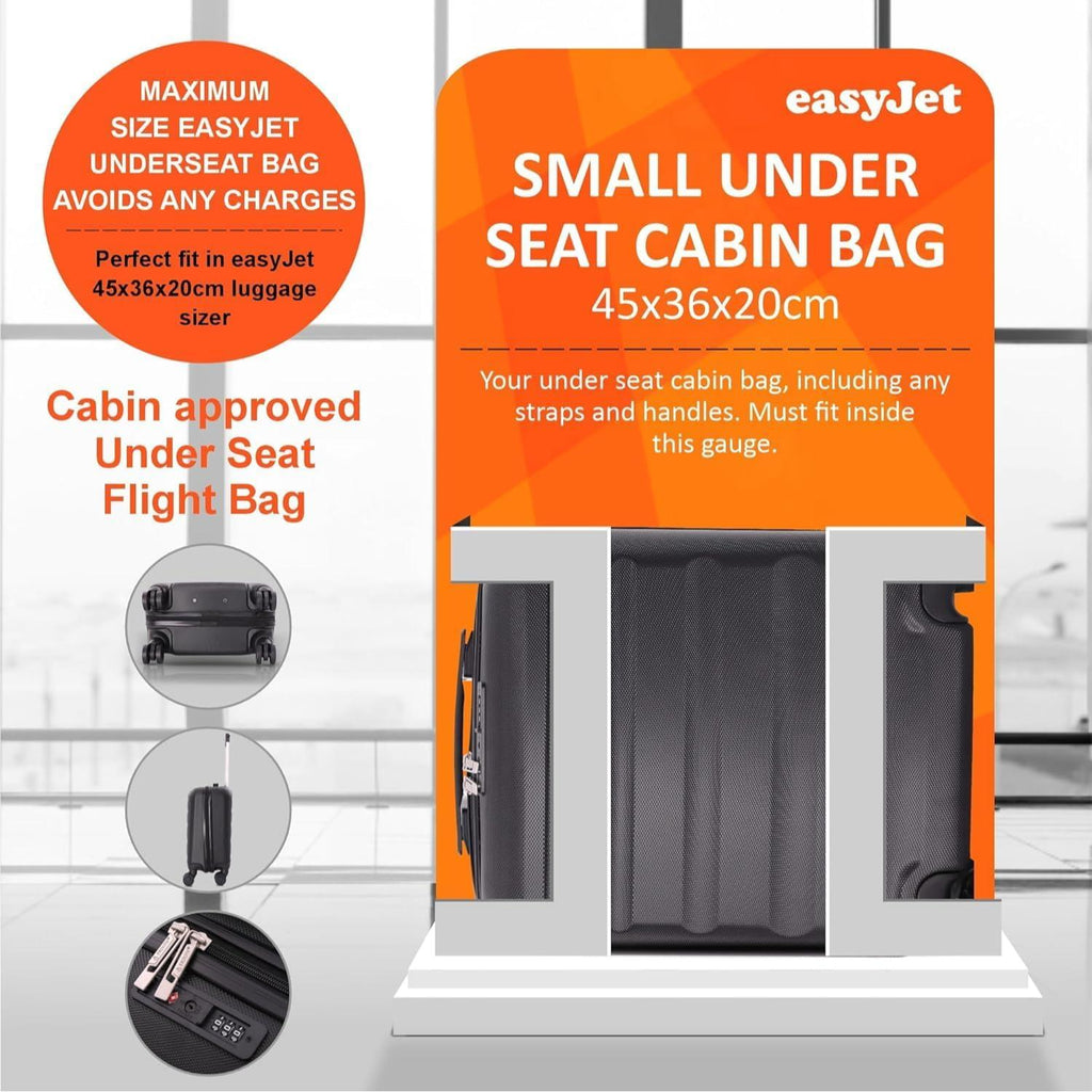 Aerolite 45x36x20cm easyJet Maximum Cabin Carry On Suitcase With 8 Ult ...
