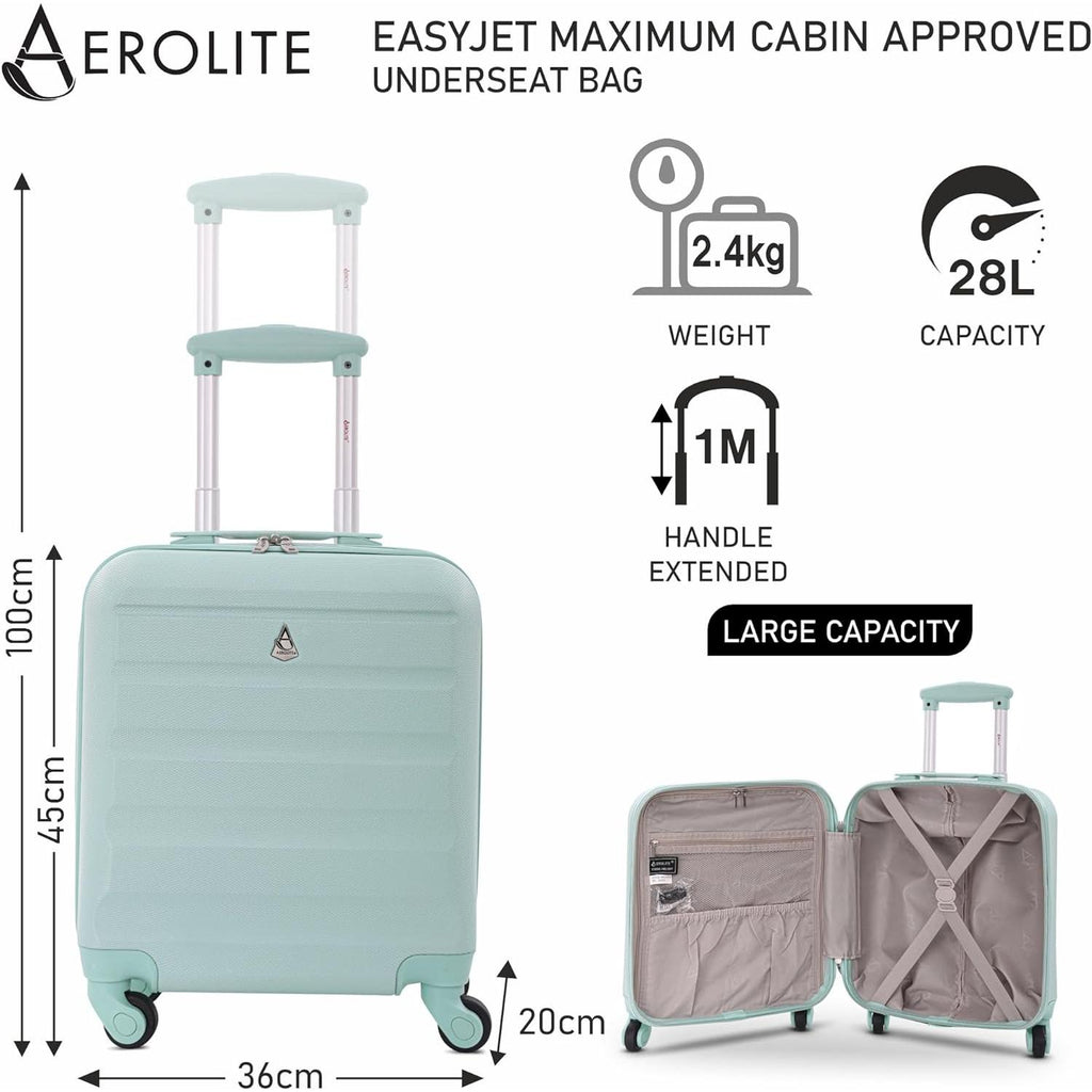Aerolite Set of 3 Hard Shell Lightweight Suitcase Complete Luggage Set ...