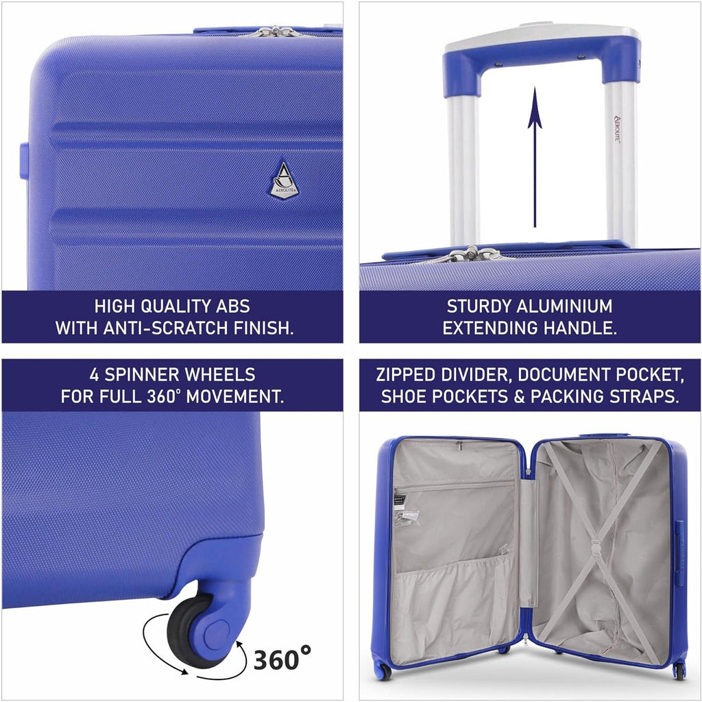 Aerolite (79x58x31cm) Large Hard Shell Suitcase with 4 Wheel 29 ...