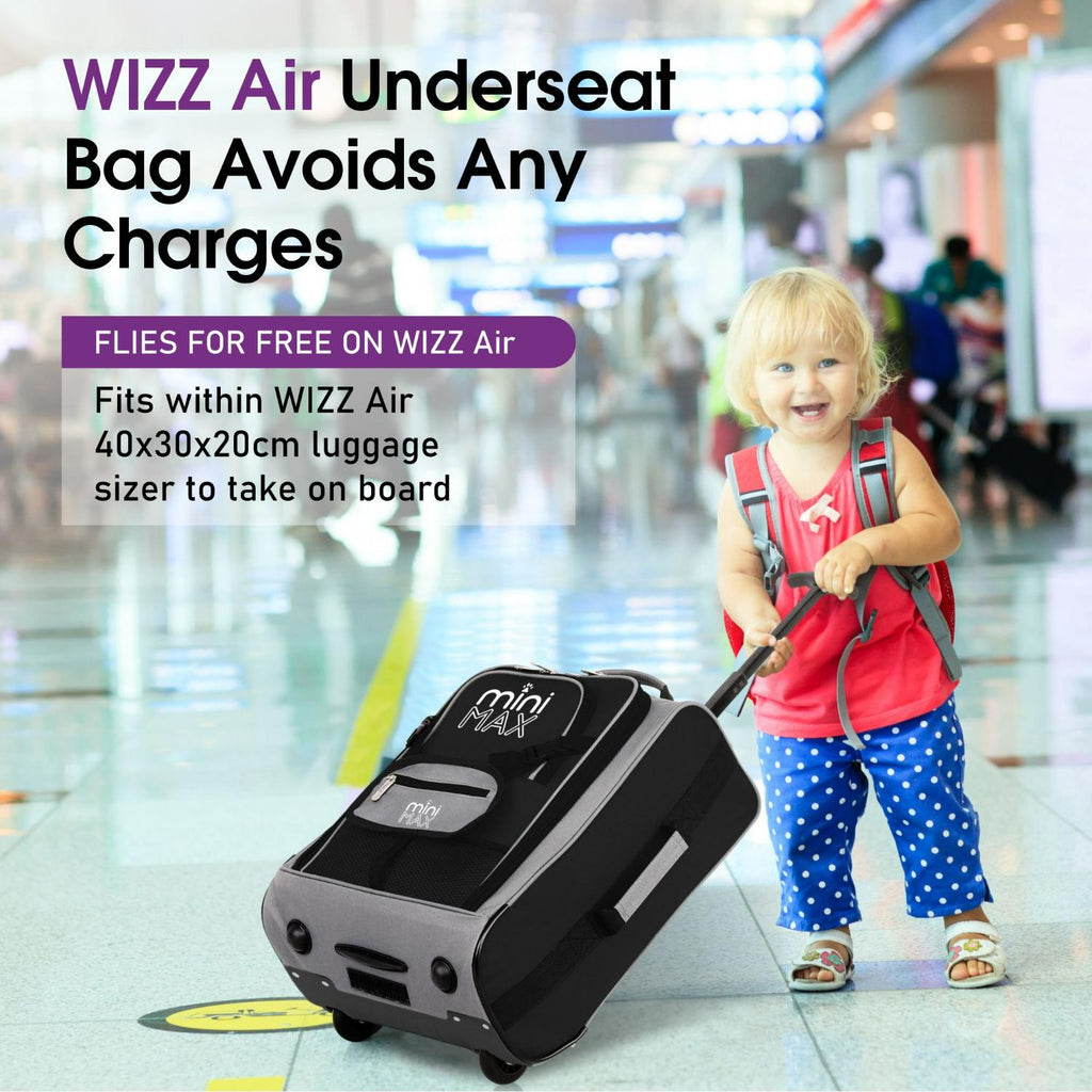 Aerolite MiniMAX Wizz Air 40x30x20 Maximum Size Cabin Hand Luggage Und ...