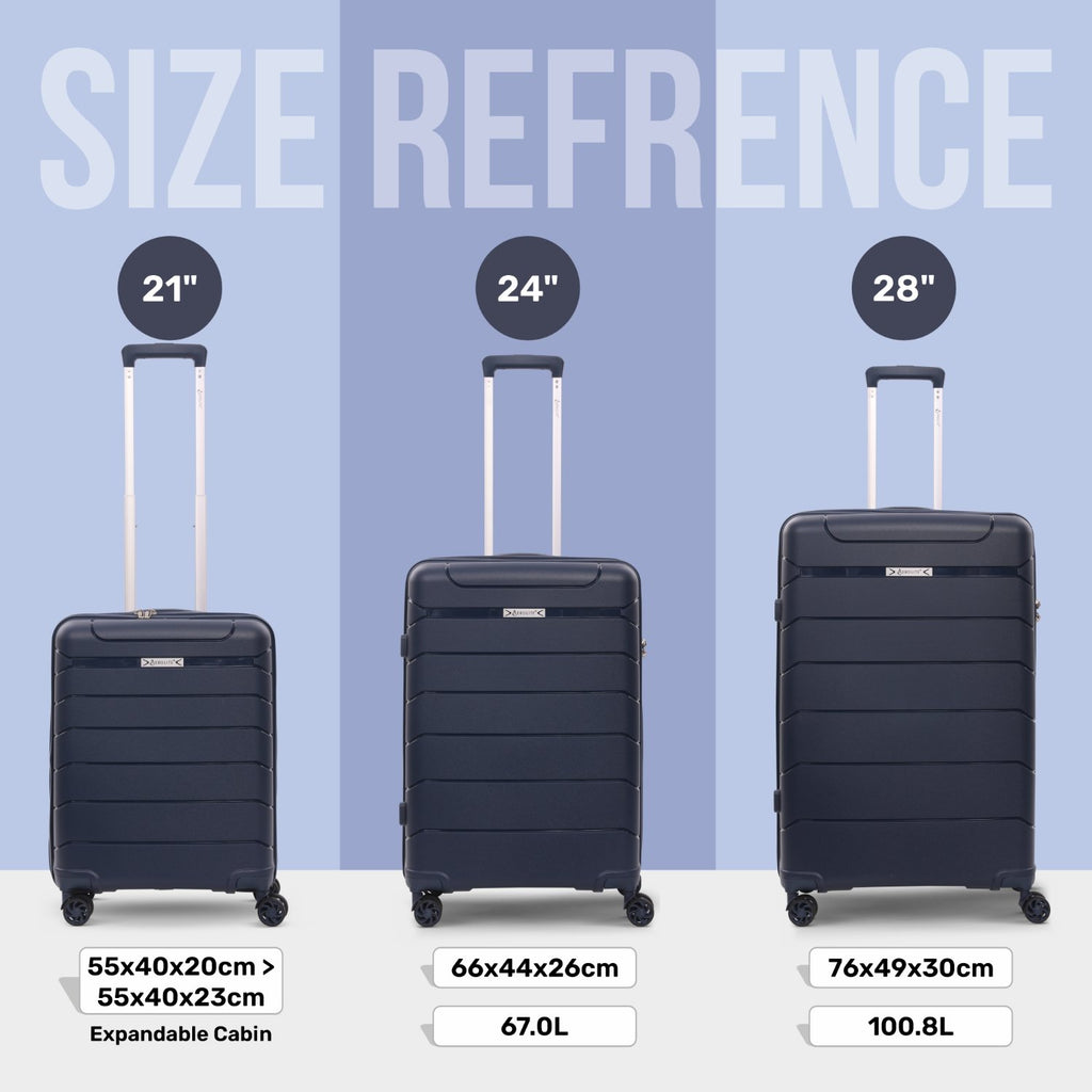 Aerolite Premium PP 3-Piece Luggage Set, Lightweight Polypropylene Har ...