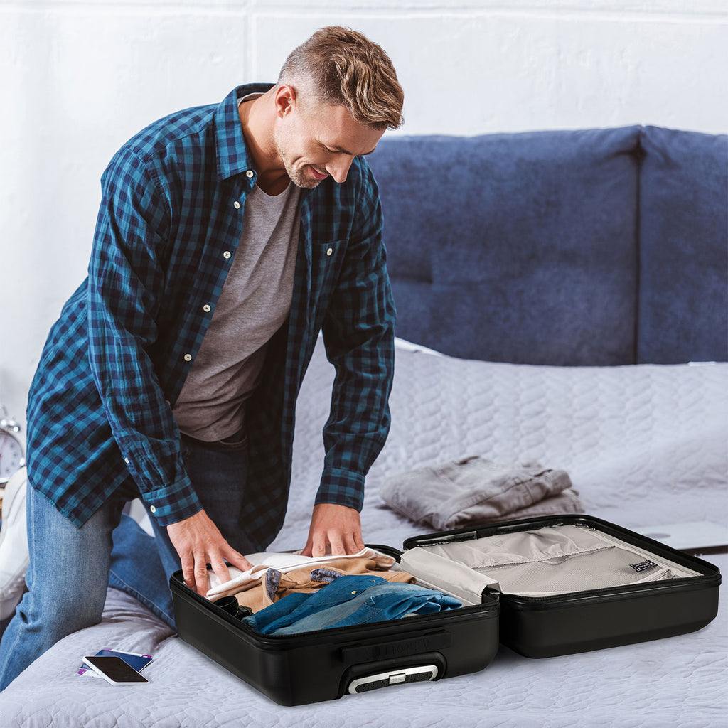 Aerolite Large Hard Shell Suitcase with 8 Wheel 29", (79x58x31cm ...