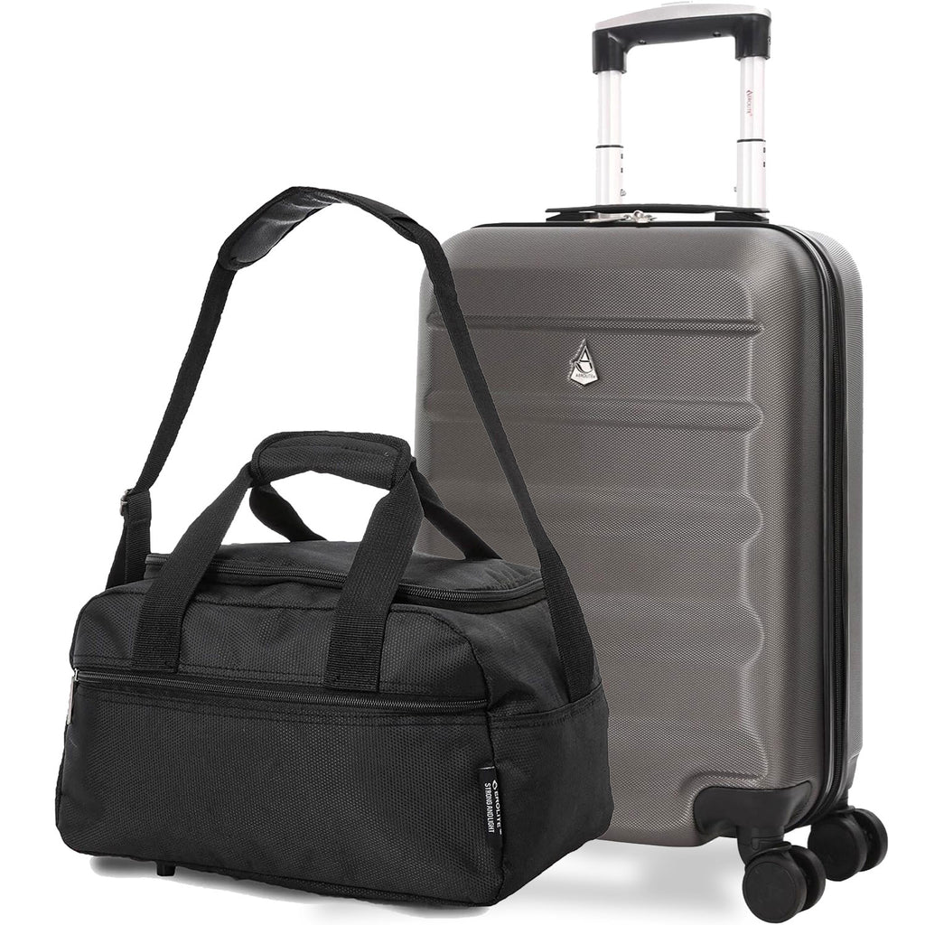 Aerolite Ryanair Bundle (55x35x20cm) Lightweight ABS Hard Shell Travel ...