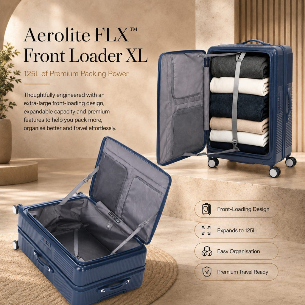 Aerolite FLX™ Premium Front Loading Large 30" Suitcase, Expandable to ...