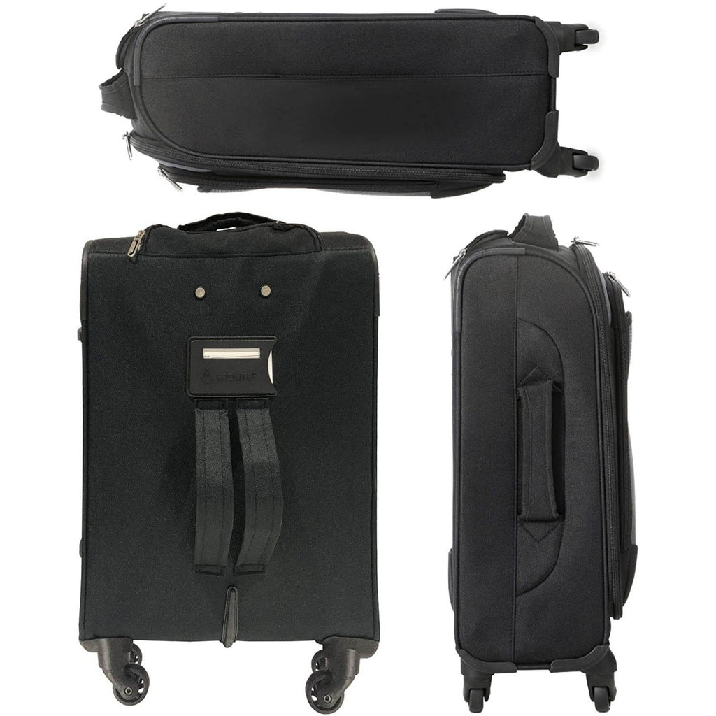 Aerolite Soft Shell Cabin & Hold Luggage Luggage, Cabin 21", Medium 25 ...