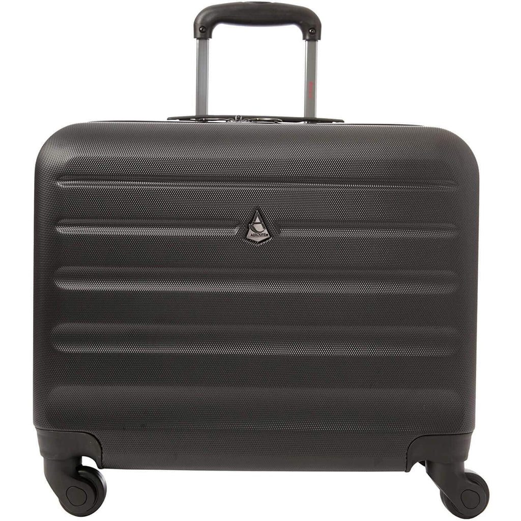 Aerolite Hard Shell Rolling Padded Laptop Case Bag on 4 Wheels - Fits ...