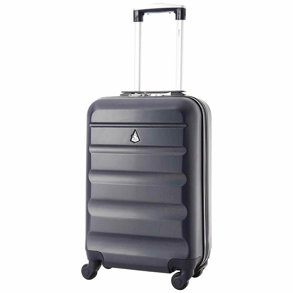 Aerolite (55x35x20cm) Lightweight Hard Shell 4-Wheeled Cabin Luggage ...